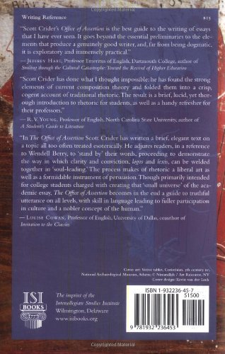 Office Of Assertion: An Art Of Rhetoric For Academic Essay