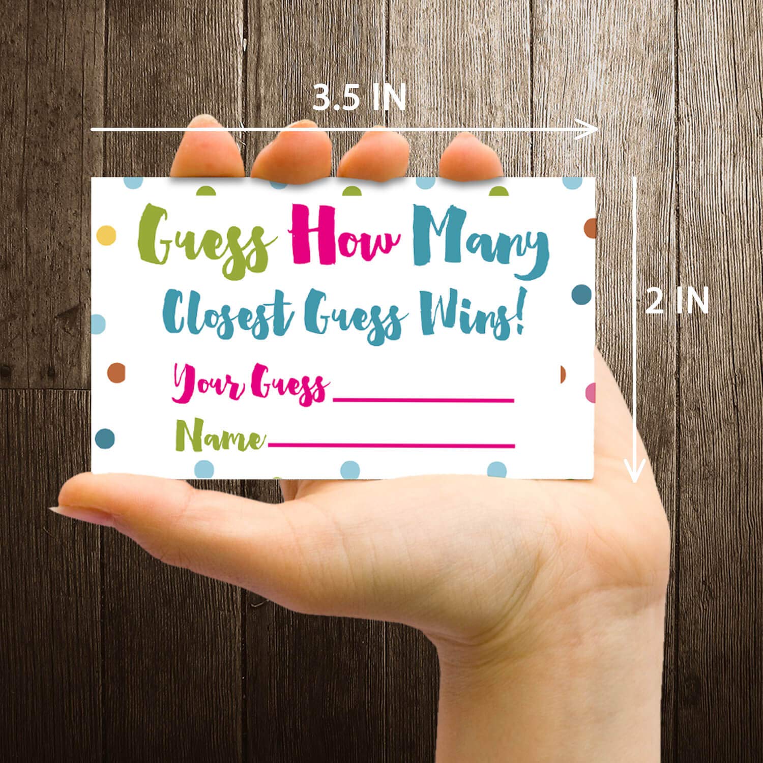 Candy Guessing Game Cards,50-Pack,Games Activities and Decorations.