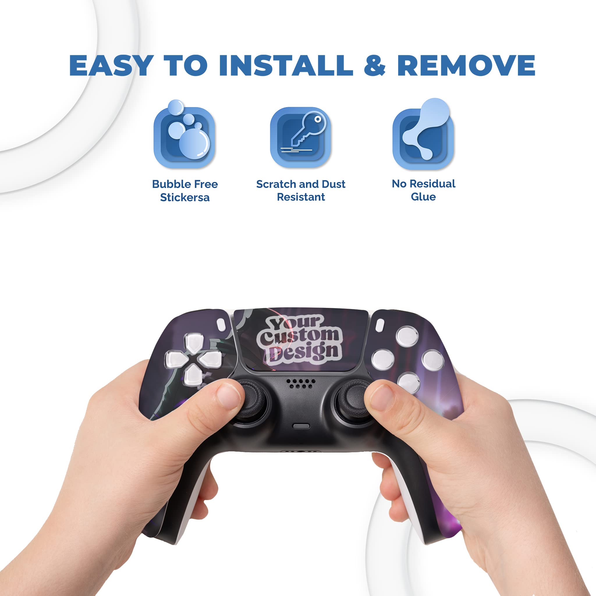Dyeport Custom PS-5 Controller Skin | Made in USA | Compatible Vinyl Sticker Skin for Play-Station 5 Controller | Waterproof Protective Decal Cover Wrap-Fits Perfect with No Bubbles or Wrinkles