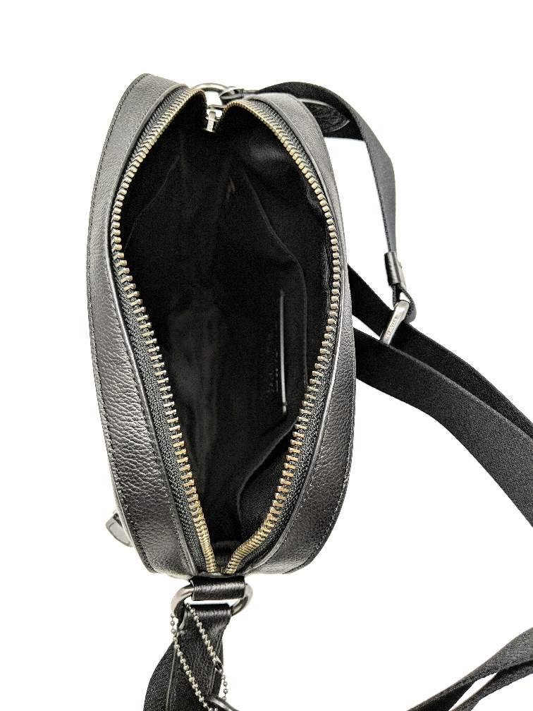 Coach Houston Flight Bag In Signature Canvas Charcoal/Black