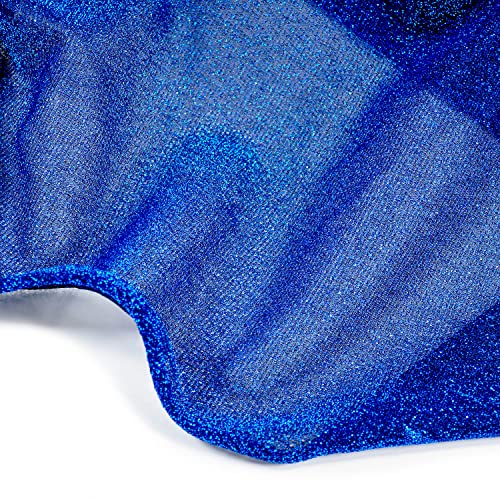 Glitter Netting Fabric by The Yard Width 58Inches Entelare (Royal Blue 2yards)
