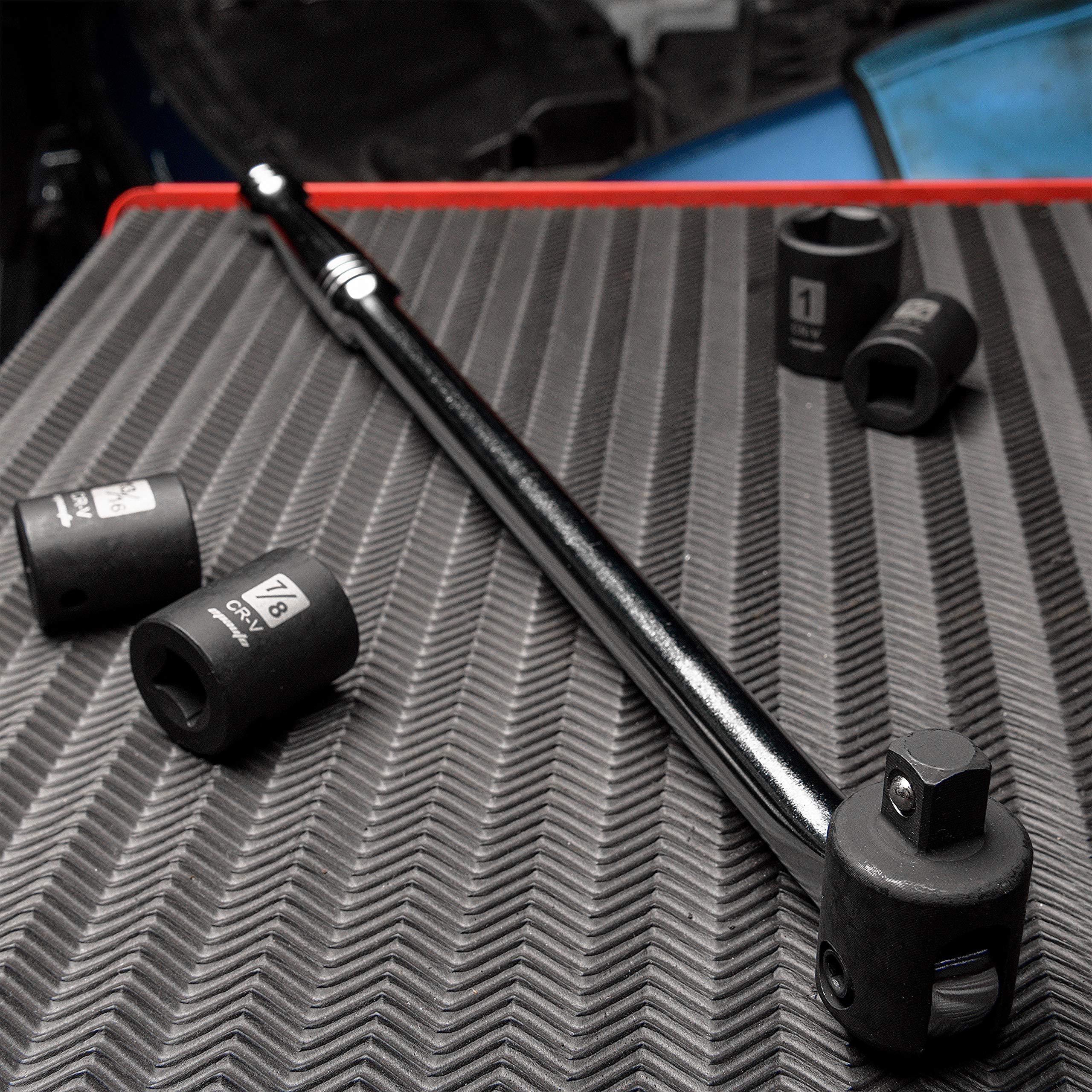 EPAuto 1/2 Inch Drive by 17.5'' Length Breaker Bar, CR-V Steel
