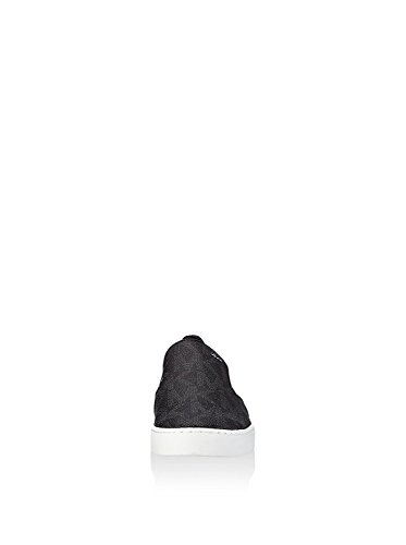 Michael Michael Kors Women's Keaton Slip-On Black Mini MK Logo Coated Canvas/Suprema Nappa Sport 8 M