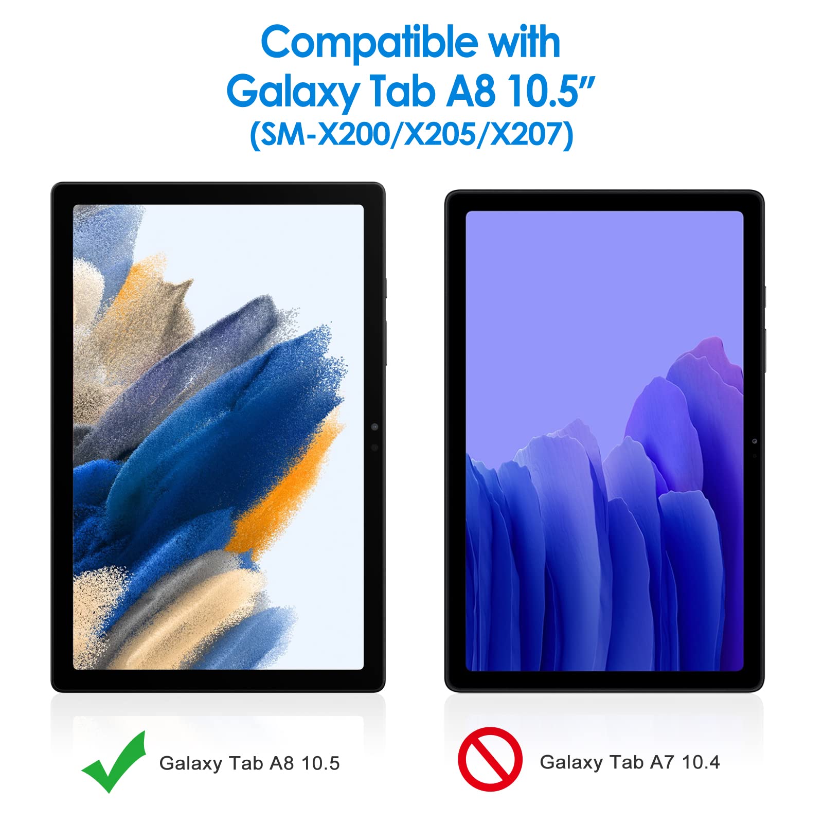 JETech Screen Protector for Samsung Galaxy Tab A8 (10.5-Inch, 2021 Model, SM-X200/X205/X207), 9H Anti-Scratch Tempered Glass Film, HD Clear with Easy Installation Tool, 2-Pack