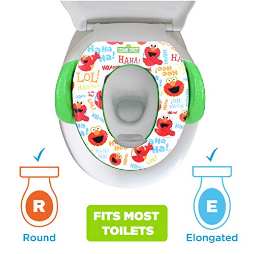 Sesame Street "So Funny Elmo" Soft Potty Seat and Potty Training Seat - Soft Cushion, Baby Potty Training, Safe, Easy to Clean