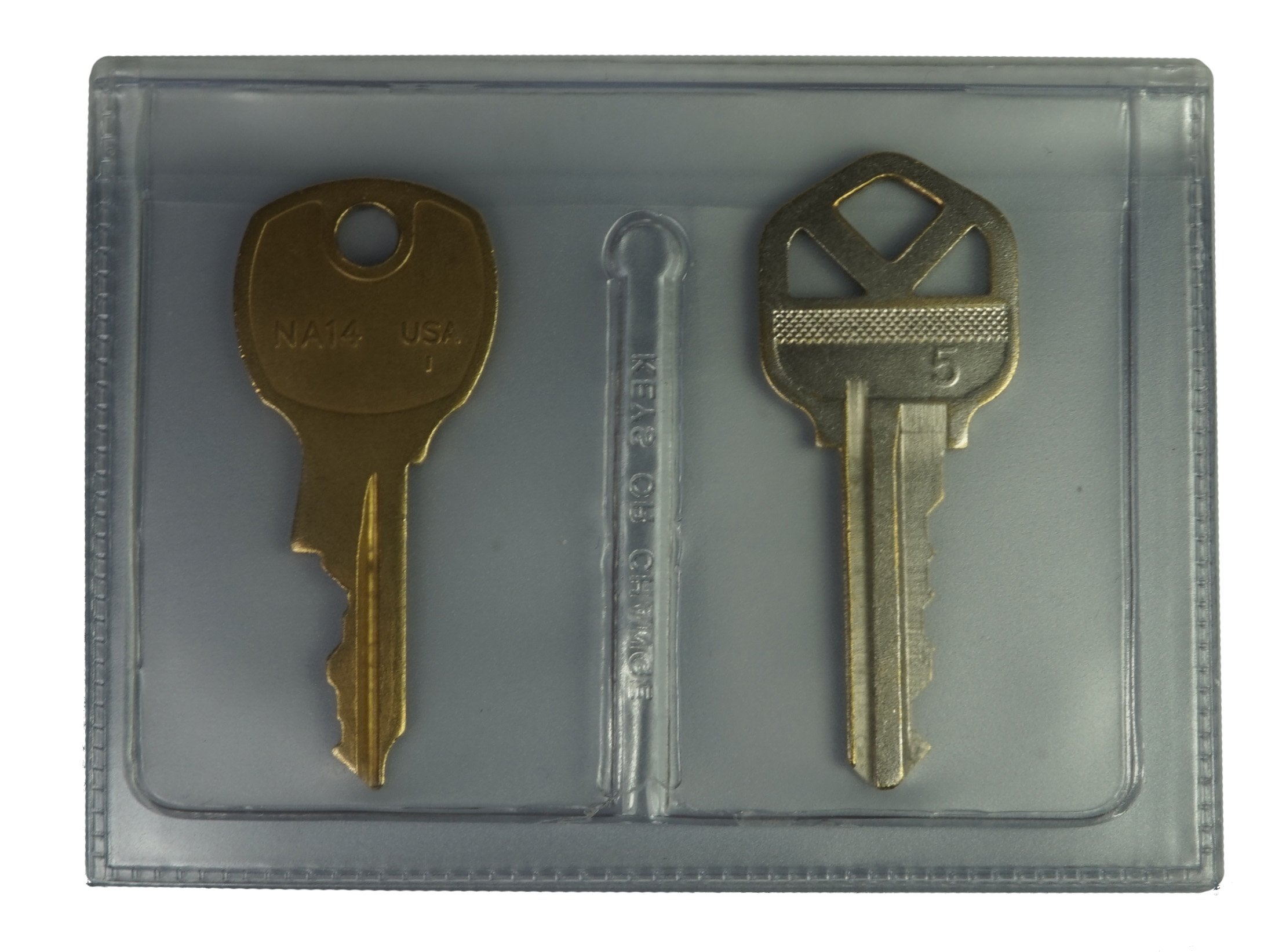 Set of 2 Heavy Duty Vinyl 6 Pages Insert with Fancy Key Tab for Bifold or Trifolds Wallet Made in USA