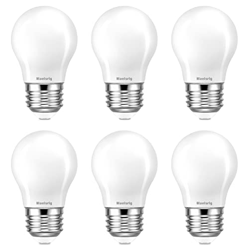 Maelsrlg 25 Watt Equivalent LED Light Bulbs, Dimmable, Soft White 2700K, E26 Medium Base, Low Watt LED Bulbs, 2W 200LM, A15 Frosted, Pack of 6