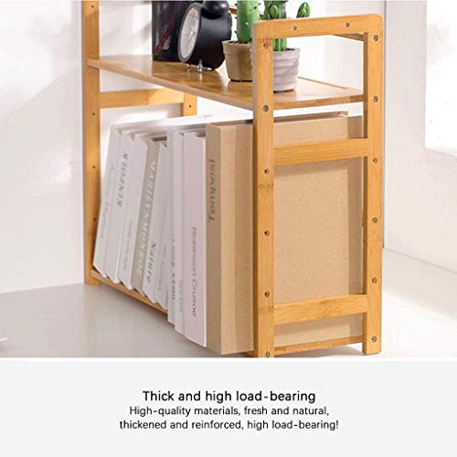 GELTDN Bookshelf Simple Desk Mini Creative Telescopic Shelf Double-Layer Storage Design, Free Up Desktop Space and Store Items Easily ( Size : 53CM )