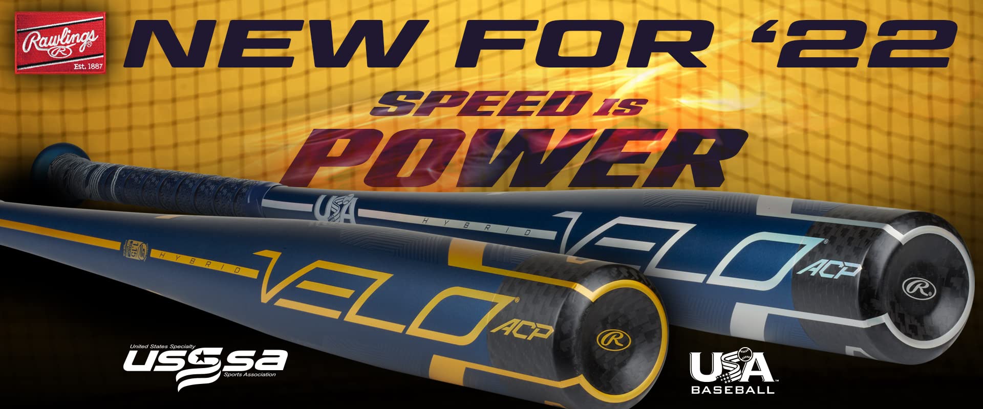 Rawlings 2022 Velo ACP USSSA Baseball Bat | -10 | Hybrid | 29 inch | UT1V10