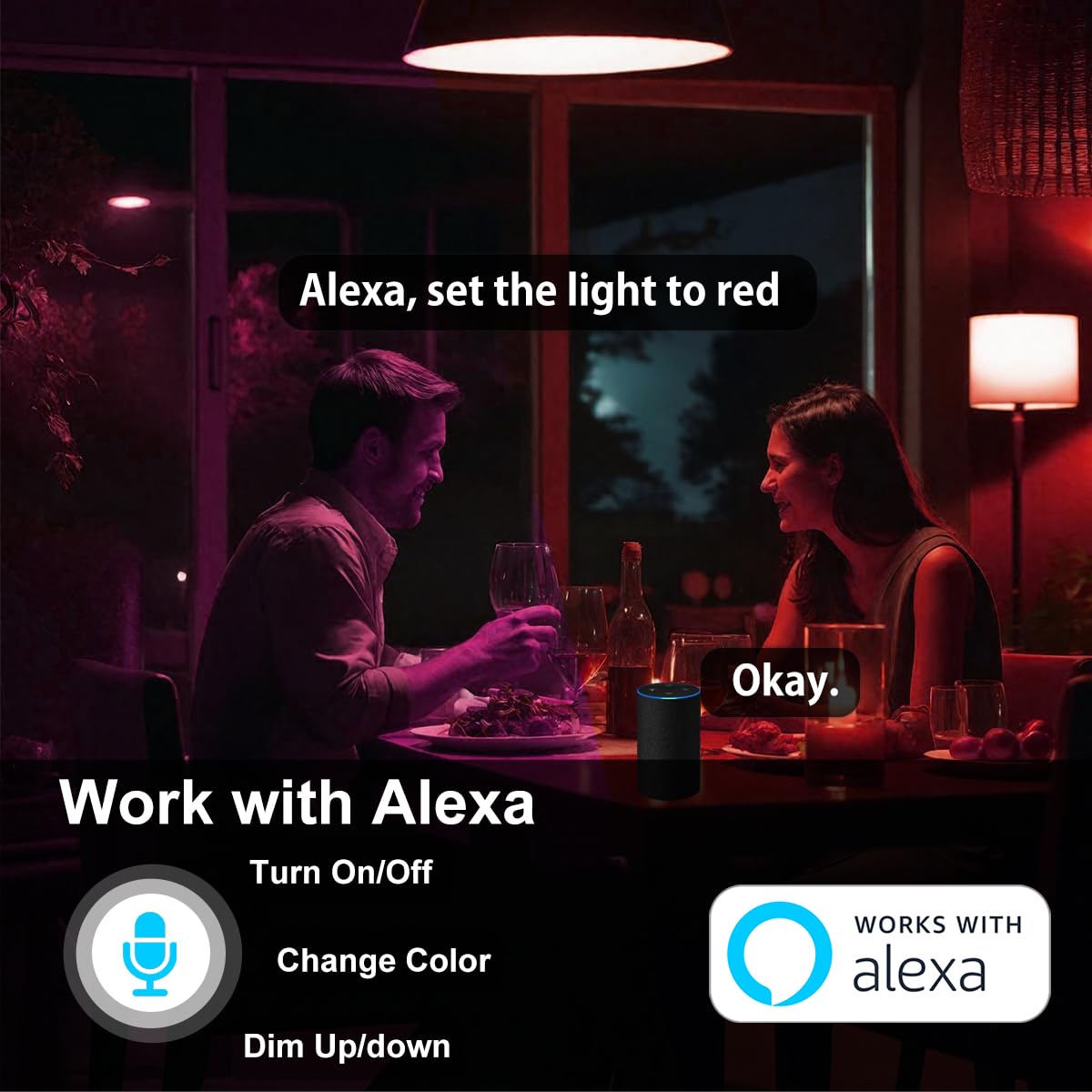 ILC G120 LED Large Globe Light Bulbs 15W, Work with Alexa Required Echo Device, Φ4.72 inch, Color Changing, CCT Color Temprature Turnable 2700K-6000K, CRI>95+, 150W Equivatlent, E26 Base (2 Pack)