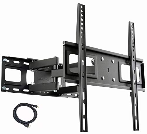 VideoSecu MW340B2 TV Wall Mount Bracket for Most 32-65 Inch LED, LCD, OLED, UHD Plasma Flat Screen TV, with Full Motion Tilt Swivel Articulating Dual Arms 14" Extend,400x400mm,100 LBS WR9