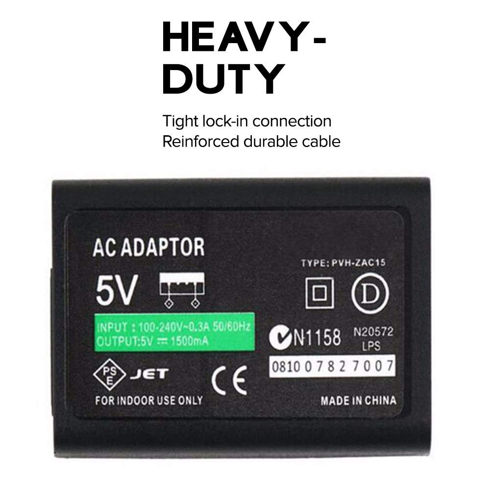 Wiresmith AC Power Adapter Charger and Data Sync Cable for Sony PS Vita 1000