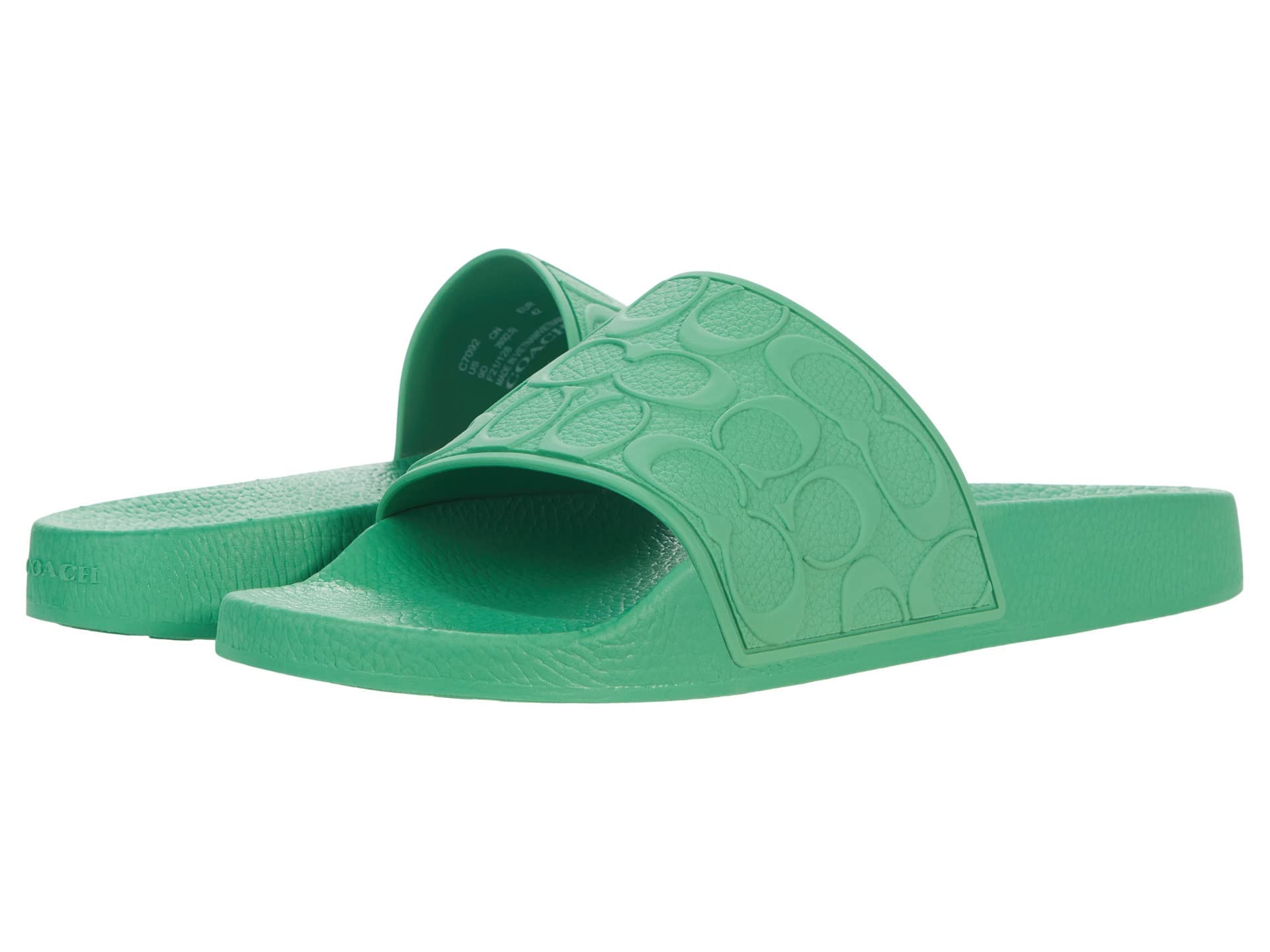 COACH Signature Pool Slide Light Shamrock 9 D (M)