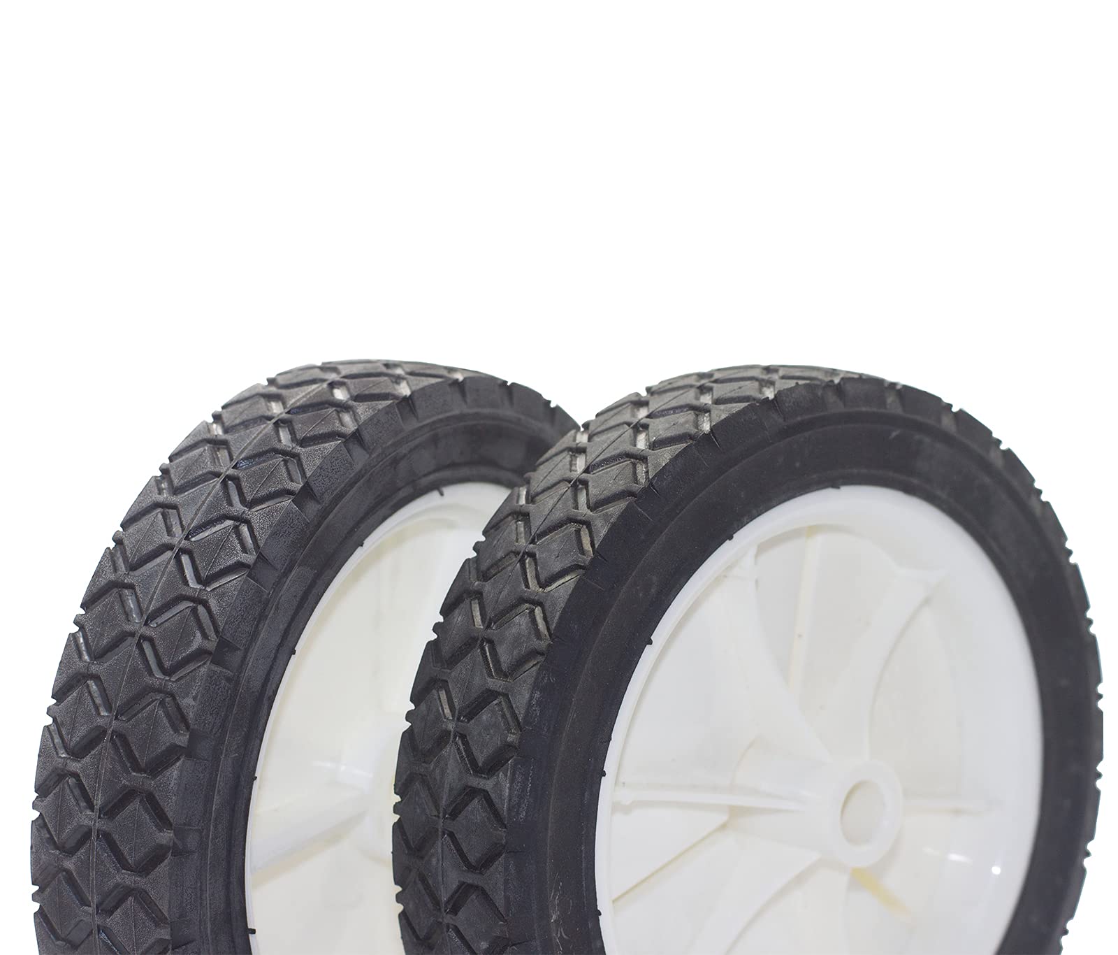 Cluparis 9611 Plastic Wheel 2PK Replacement for Oregon 72-107/9611 Semi-Pneumatic Rubber Replacement Tire1