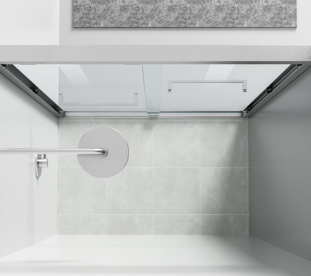Elegant Kitchen and Bath SD303-6076BNK Semi-Frameless Shower Door 60 x 76 Brushed Nickel