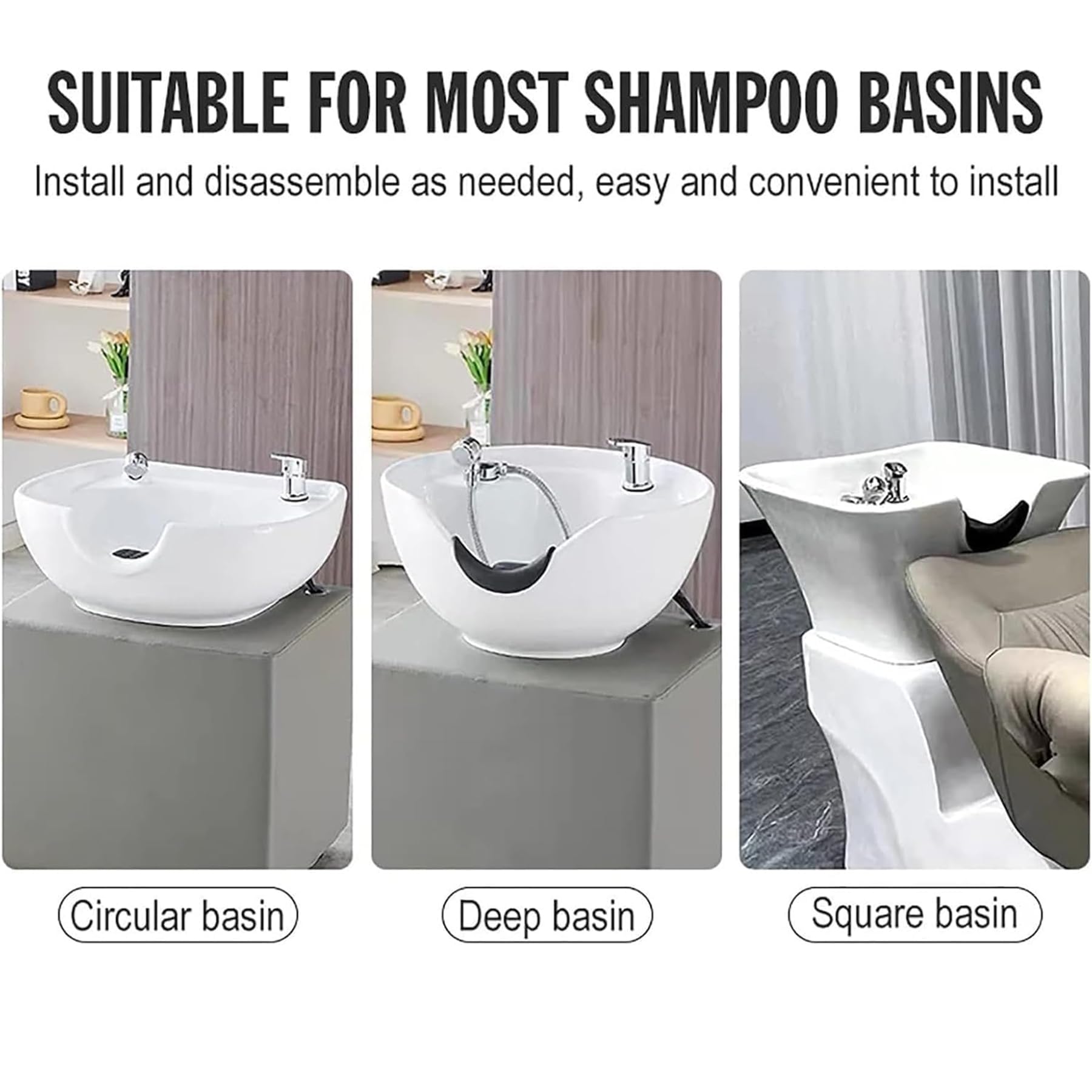 Hair Salon Shampoo Bed Mobile Tea Bran Water Circulation Therapy Device Flushing Bed Special Therapy Device Accessories, 180-Degree Arc Design, 21 Water Outlets for Hair Care