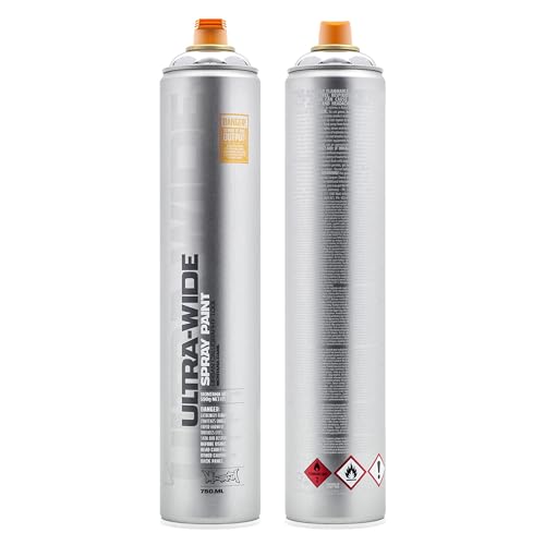 Montana Cans ULTRA WIDE Spray Paint, 750ml, Chrome, 25 Fl Oz (Pack of 1), (MXUW750-CRM)