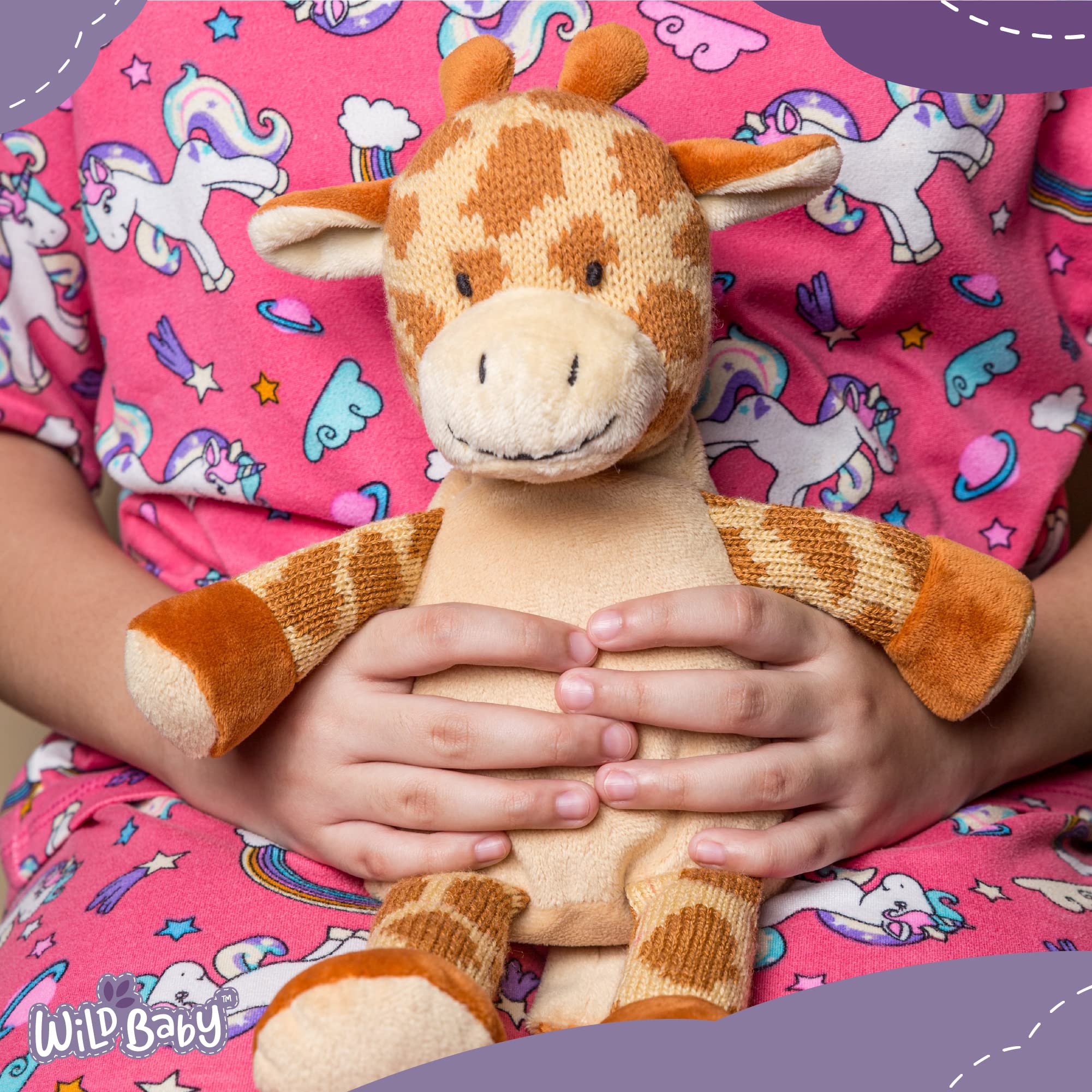 WILD BABY Lion Stuffed Animals, Warmie for Kids, 12 Inch, Microwavable, Heatable Clay Beads, Squishmallow Plush Pal with Dried Lavender Aromatherapy, Soft & Cuddly, Kids Gifts Box Ready