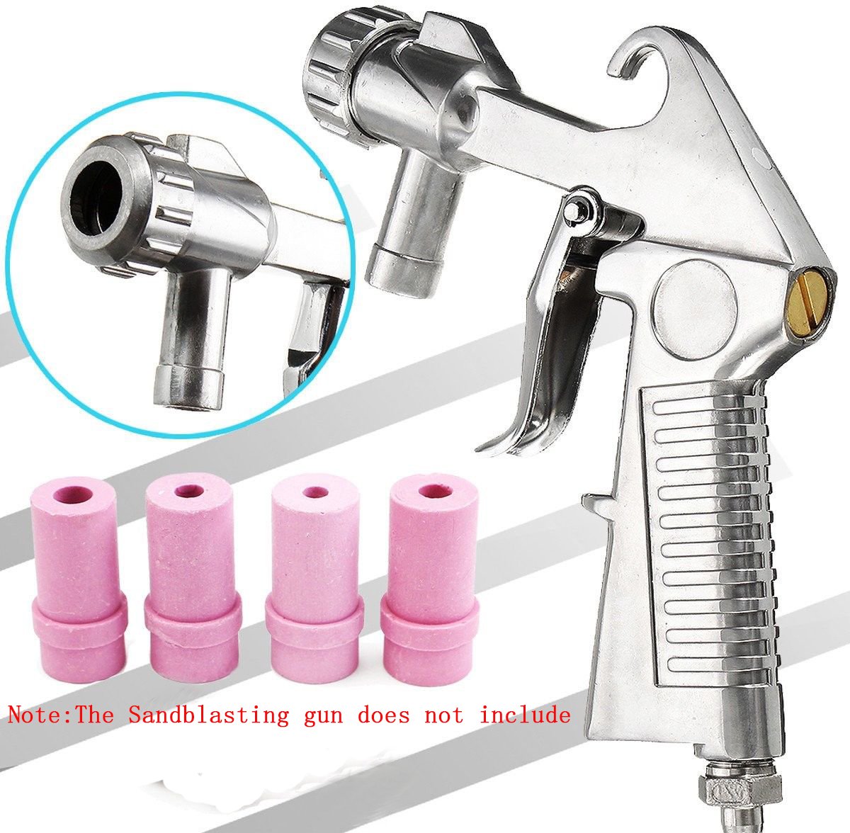 Jewboer 4pcs Ceramic Sandblaster Nozzle Tips,Abrasive Sand Blaster Blasting 4.5mm,5mm,6mm and 7mm Inner Diameter (Pack of 4)