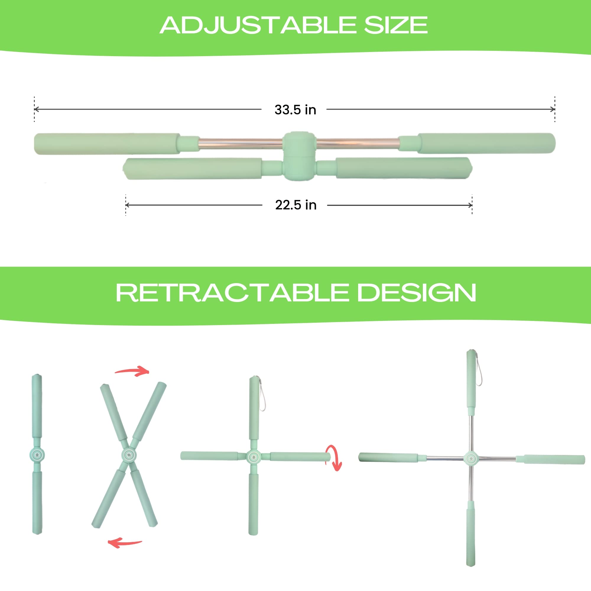 BodyTree Posture Corrector Yoga Cross Stick - Back Pain Relief for Men Women - Back Stretcher and Straightener for Upper and Lower Back - Stretch Pole - Neck Hump Cracker bar Cracking Device Brace