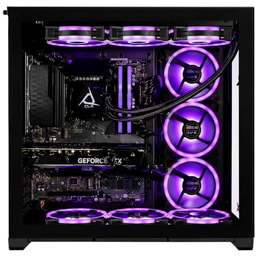 CLX Set Gaming Desktop - Liquid Cooled Intel Core i9 13900KF 3GHz 24-Core Processor, 64GB DDR5 Memory, GeForce RTX 4070 12GB GDDR6X Graphics, 2TB SSD, 6TB HDD, WiFi, Windows 11 Home 64-bit