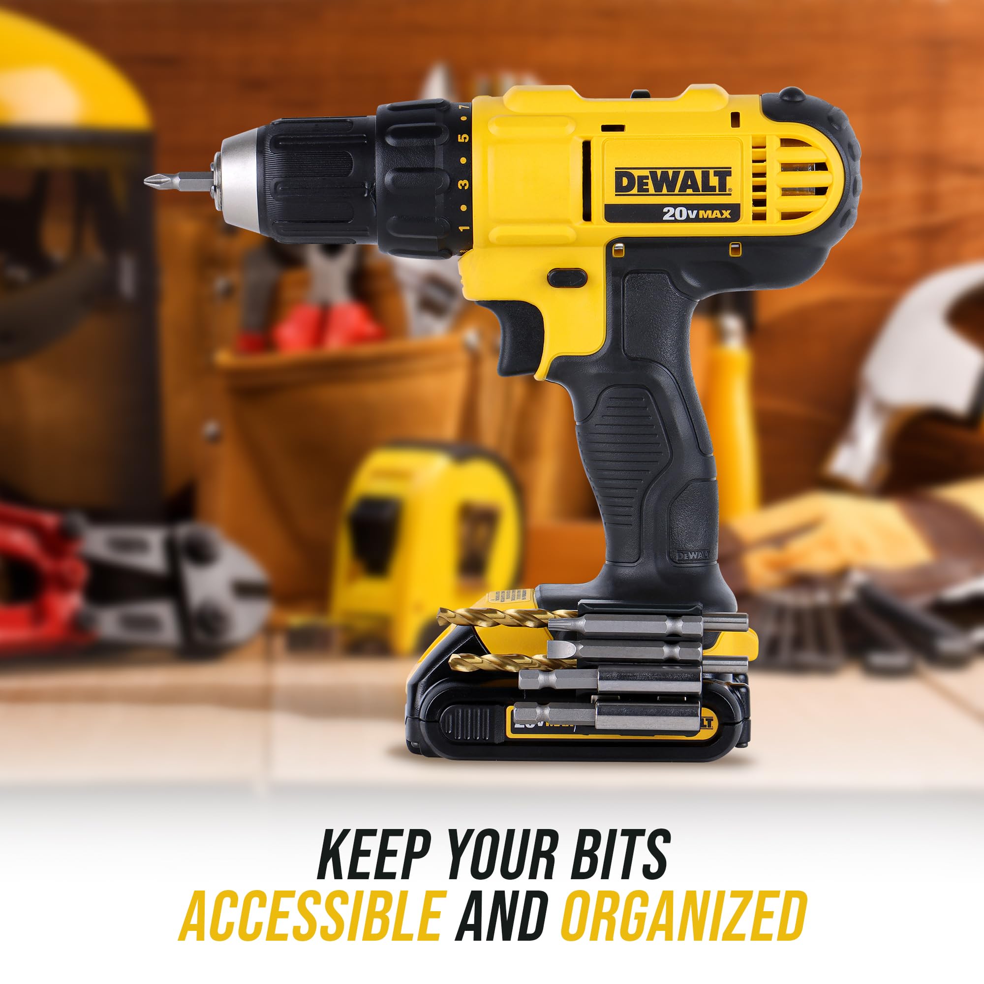 Impact Driver Bit Holder, Magnetic Drill Holder, Bit Holder for Drill, Perfect for Construction, and DIY Projects, Compatible with Most DeWalt 20V Max Drills and Drivers, 1pack
