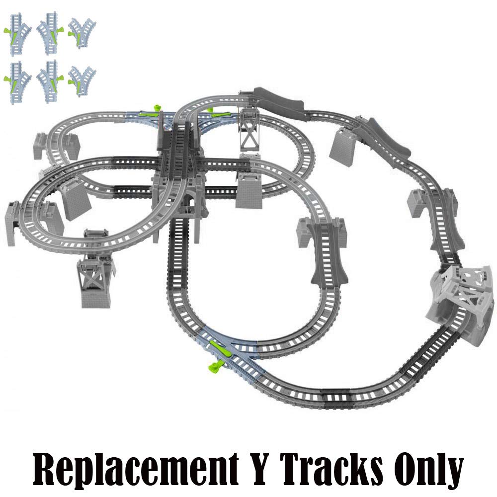 Replacement Parts for Thomas The Train - GBN45 ~ Thomas & Friends Trackmaster Percy 6 - in - 1 Set ~ Replacement Y Tracks ~ 2 TRS Tracks, 2 TLS Tracks and 2 YS Tracks ~ Blue and Green