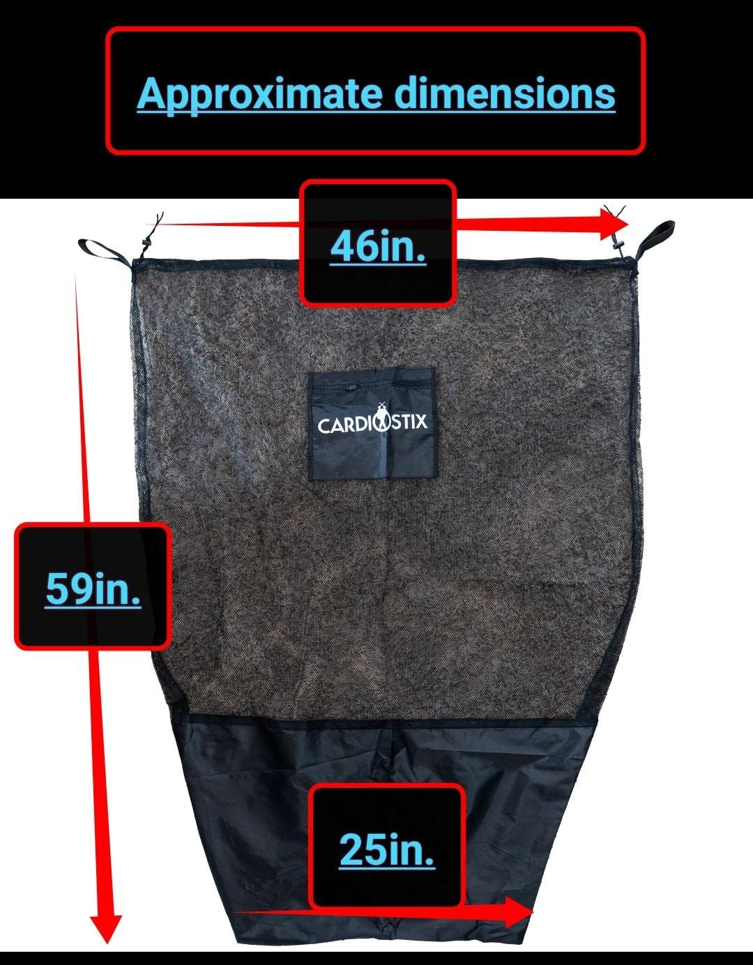 Cardiostix Bucket Ball Hauler for Cardio-Drumming | Drumsticks, Premium Mesh, Fitness, Aerobic Class, Caddy, Pound, Exercises & Workouts (Listing is for The 1 mesh Bag only)