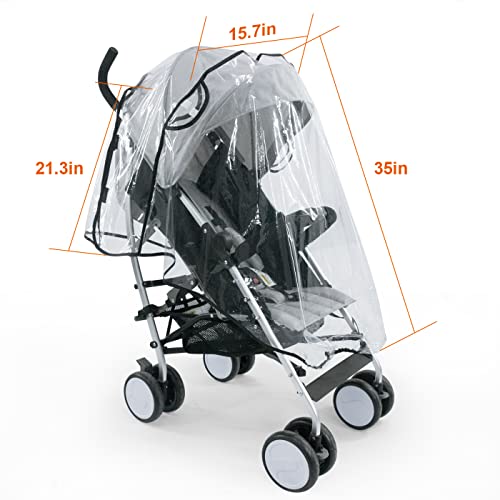 Cynebaby Universal Stroller Rain Cover, Waterproof Windproof Baby Travel Weather Shield for Rain Dust Snow Protection