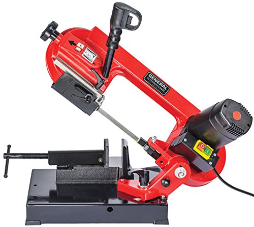 GENERAL INTERNATIONAL 4" Portable Metal Cutting Bandsaw - 5A Horizontal Band Saw with Compact Design & Adjustable Blade Guide - BS5202