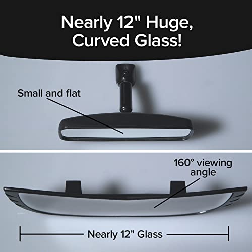 New Improved Angel View Wide-Angle Rearview Mirror AS-SEEN-ON-TV Reduce Blind Spots, Installs in Seconds, Fits Most Cars, SUVs & Trucks
