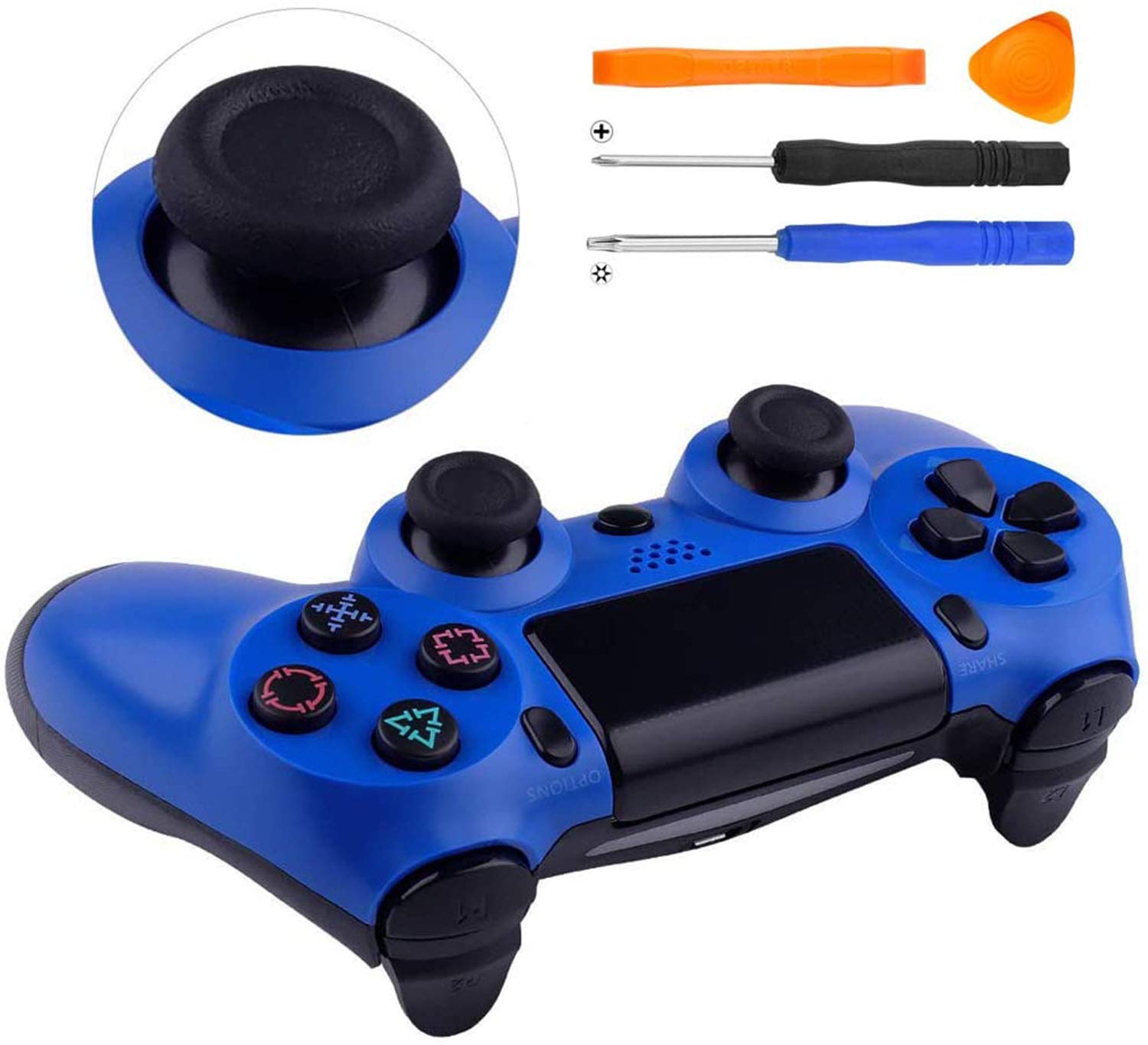 Replacement Thumbsticks for Xbox One/ PS4 Original Controllers, (8 Pcs)Black Analog Thumb Joysticks for Xbox One S ,T8 T6 Repair Screwdriver Kit for Xbox One Controller