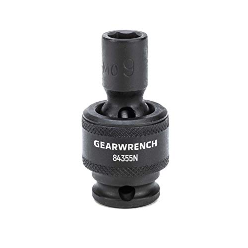 GEARWRENCH 15 Piece 3/8inch Drive 6 Point Universal Impact Socket Set, Metric - 84918N