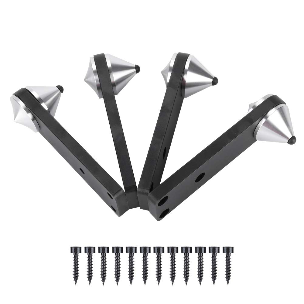 Tangxi 4PCS Speaker Shockproof Bracket, Adjustable Combined Type Audio Speaker Foot, Subwoofer Shockproof Spike Bracket for Modular Speaker, Speaker Base, Power Amplifiers