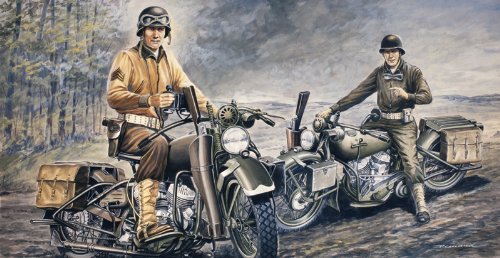 Italeri 1: 35 U.S. Motorcycles WWII 0322S