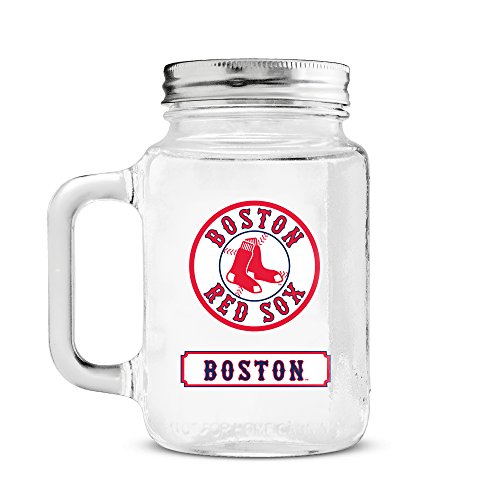Duck House Sports MLB Boston Red Sox 20oz Glass Mason Jar