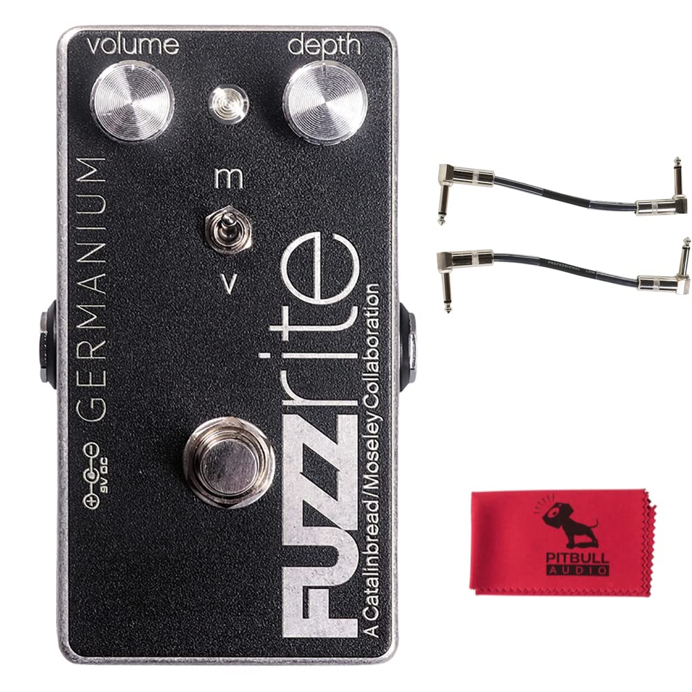 Catalinbread/Moseley Fuzzrite Germanium Pedal w/Patch Cables & Pitbull Audio Cloth