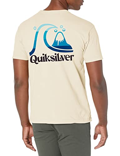 Quiksilver Men's Island Time Short Sleeve Tee Shirt, Birch, X-Large