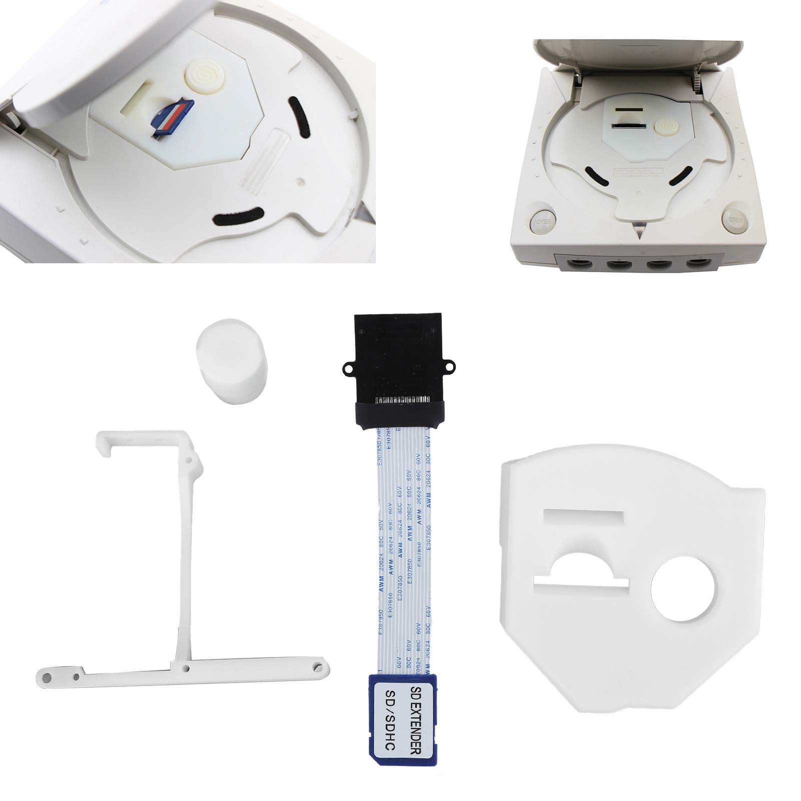 wosume 【𝐒𝐩𝐫𝐢𝐧𝐠 𝐒𝐚𝐥𝐞 𝐆𝐢𝐟𝐭】 Expansion Cable Adapter Practical Quick Switch Game Button Convenient to Use Durable Easy to Replace Extender Adapter Work for Sega Dreamcast GDEMU