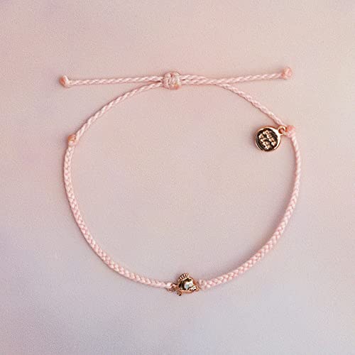 Pura Vida Rose Gold-Plated Disney Flounder Charm Bracelet w/Opal Stones - Adjustable Band, Brand Charm - Baby Pink