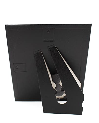 God Is My Strength, Christian Poem in Vegan Leather Frame with Built-in Easel & Hanger, Uplift Yourself or Gift to Others. For Home-Office-Dorm (Size 10 3/4 x 13 x 1/4 Inches)