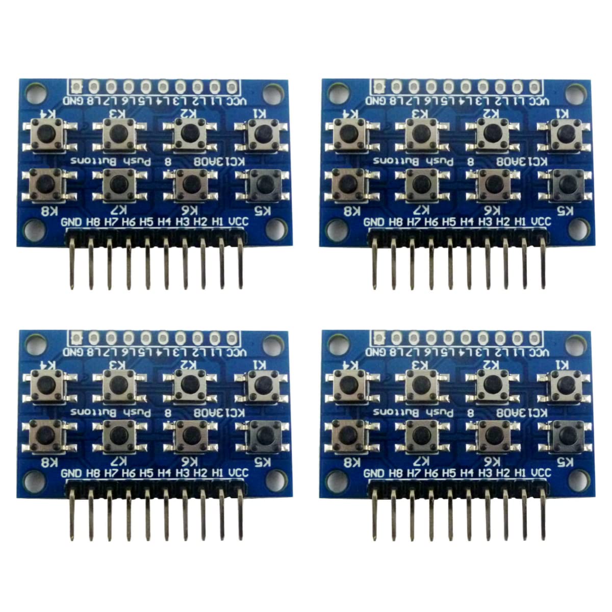 eletechsup 8-Button Low Level Push Buttons Module 8 Keyboard Keypad for Arduiuo Due Breadboard Leonardo Zero TRE Micro Banana pi STM32 with pin (4)