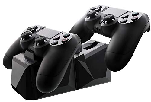 Nyko Charge Block Duo - 2 Port Controller Charging Station with Patented Charging Dongles and Micro-USB/AC Power Cord for PlayStation 4