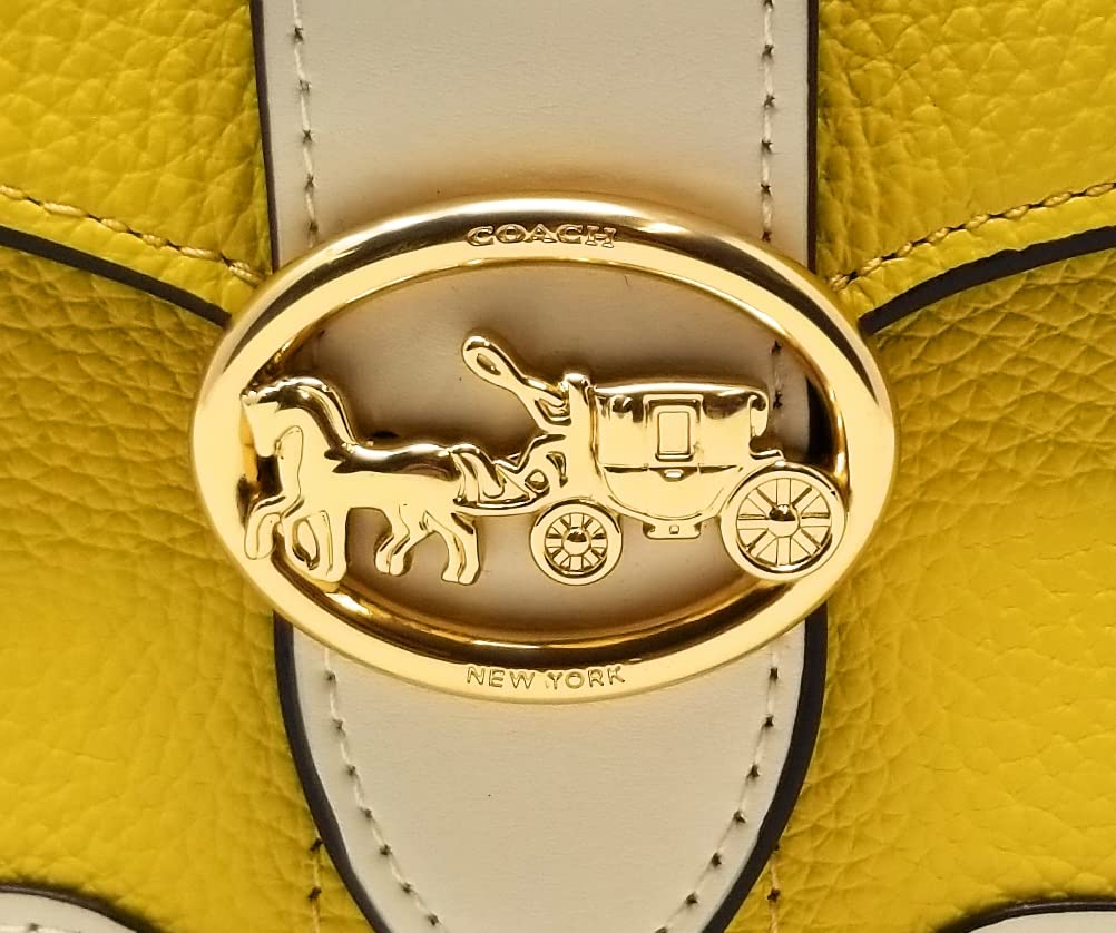 Coach Women's Georgie Crossbody Bag (Pebble Leather - Colorblock - Retro Yellow)