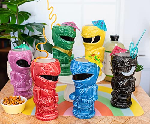 Geeki Tikis Power Rangers Green Ranger 16-Ounce Ceramic Mug | Cocktail Tumblers, Beer Mug Glassware For Liquor, Beverages, Pub Drinks, Tropical Drinkware For Home Barware Decor | Mighty Morphin Gifts