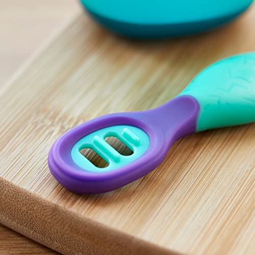 Tommee Tippee Smushee 1st Self Feeding Spoons, BACSHIELD Antimicrobial Technology | Reversible, BPA-Free (4+ Months, 2 Count)