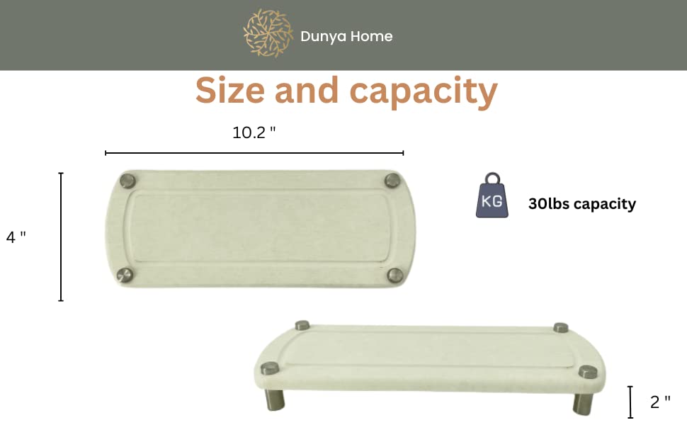 Dunya Home Bathroom Sink Caddy Fast Drying Stone Drying Rack Accessory Organizer Diatomaceous Earth Drying Rack Sponge Bottle Soap Countertop Organizer White
