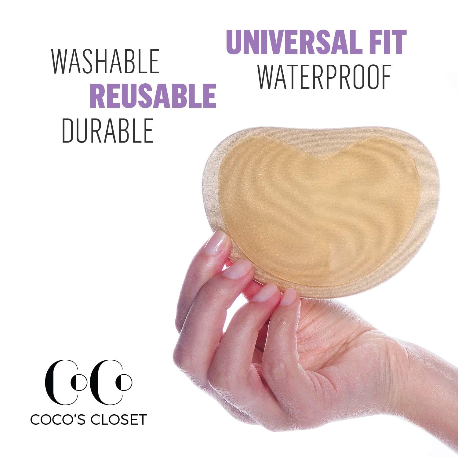 Cocos Bra Pads Inserts Push Up - Lift Breast Sticky Bra Enhancer Insert - Adhesive Silicone Bra Cups for Instant Cleavage