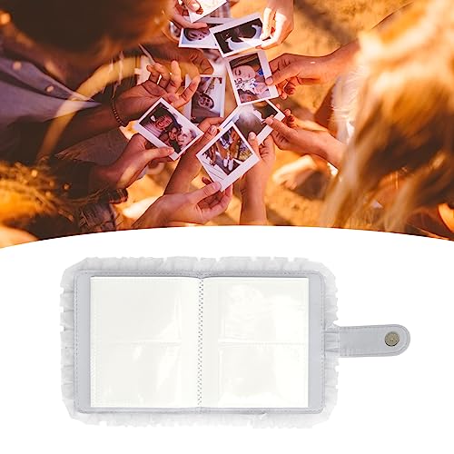Camera Picture Holder, Universal Mini Film Photo Album with Cute Lace for Display (White)