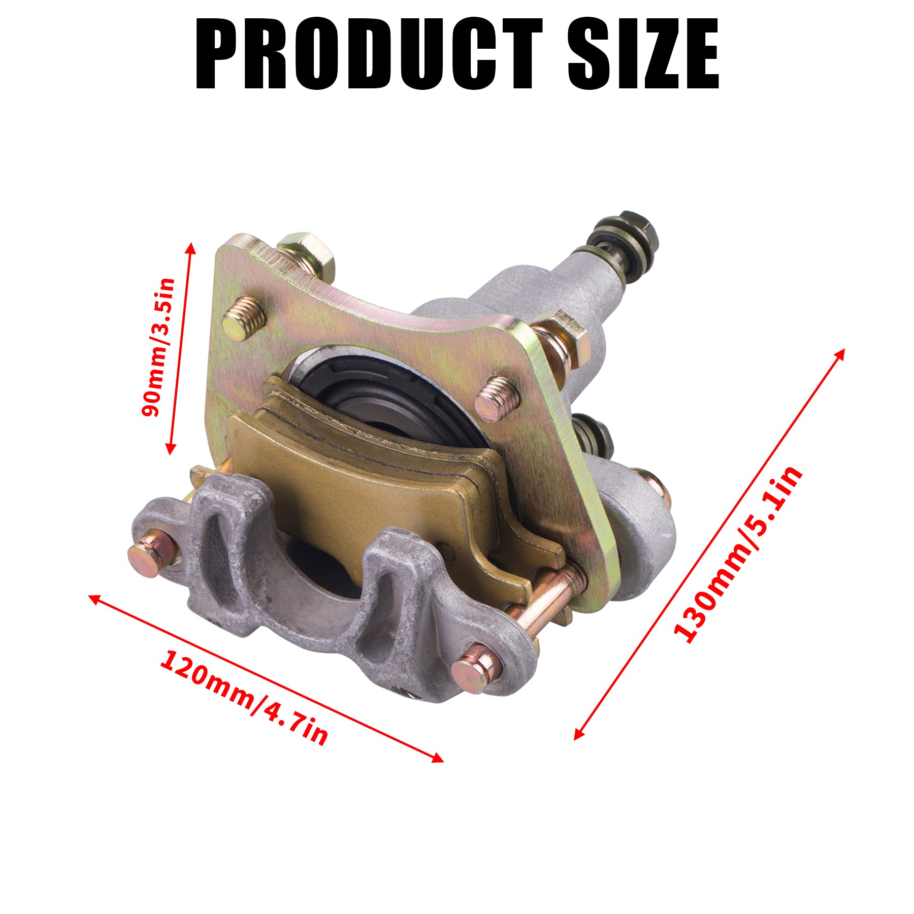 CNCMOTOK Rear Atv Brake Caliper Compatible with Polaris Sportsman 400 450 500 600 700 800 With Pads Replace 1911075
